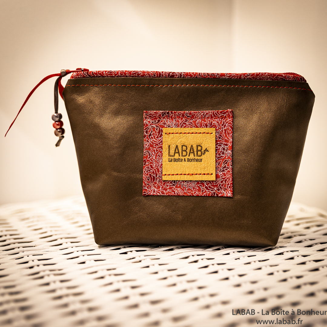 Trousse cuir bronze passion - Déjà vendu - LABAB - La Boîte A Bonheur