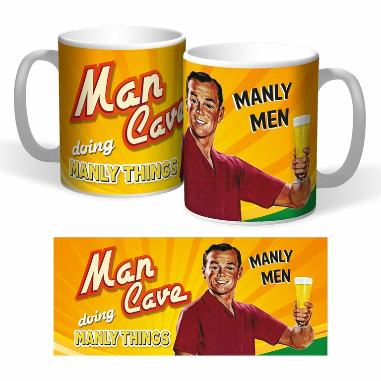 Mug rétro Man cave - Mugs/Mugs céramique - Donut and pin-up