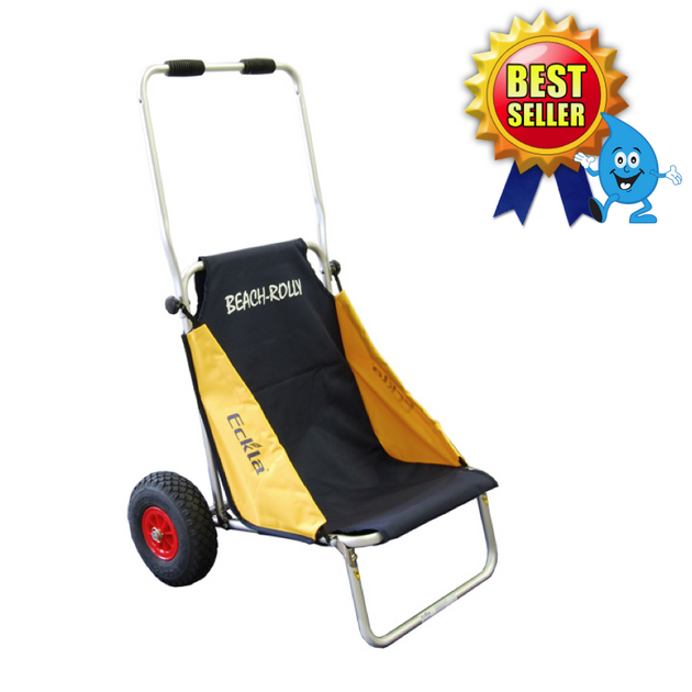 CHARIOT-SIEGE ECKLA BEACH-ROLLY BLEU-JAUNE