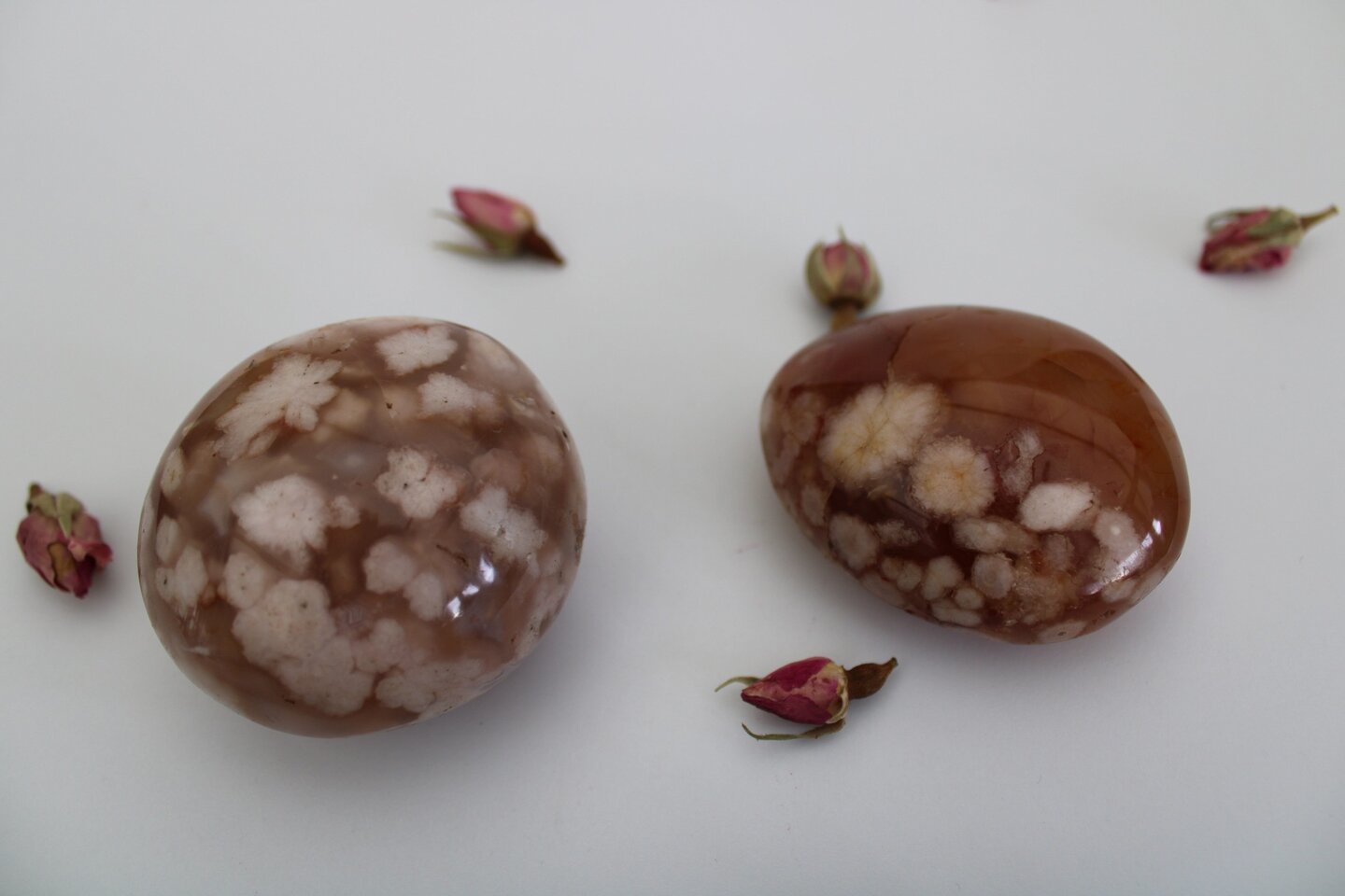 Galet - Agate Fleur - Pierres Polies - Calliste Herboristerie