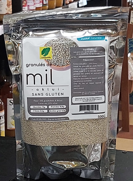 Granulés de mil 500g - Féculents/Farines - les jardins d'afrik