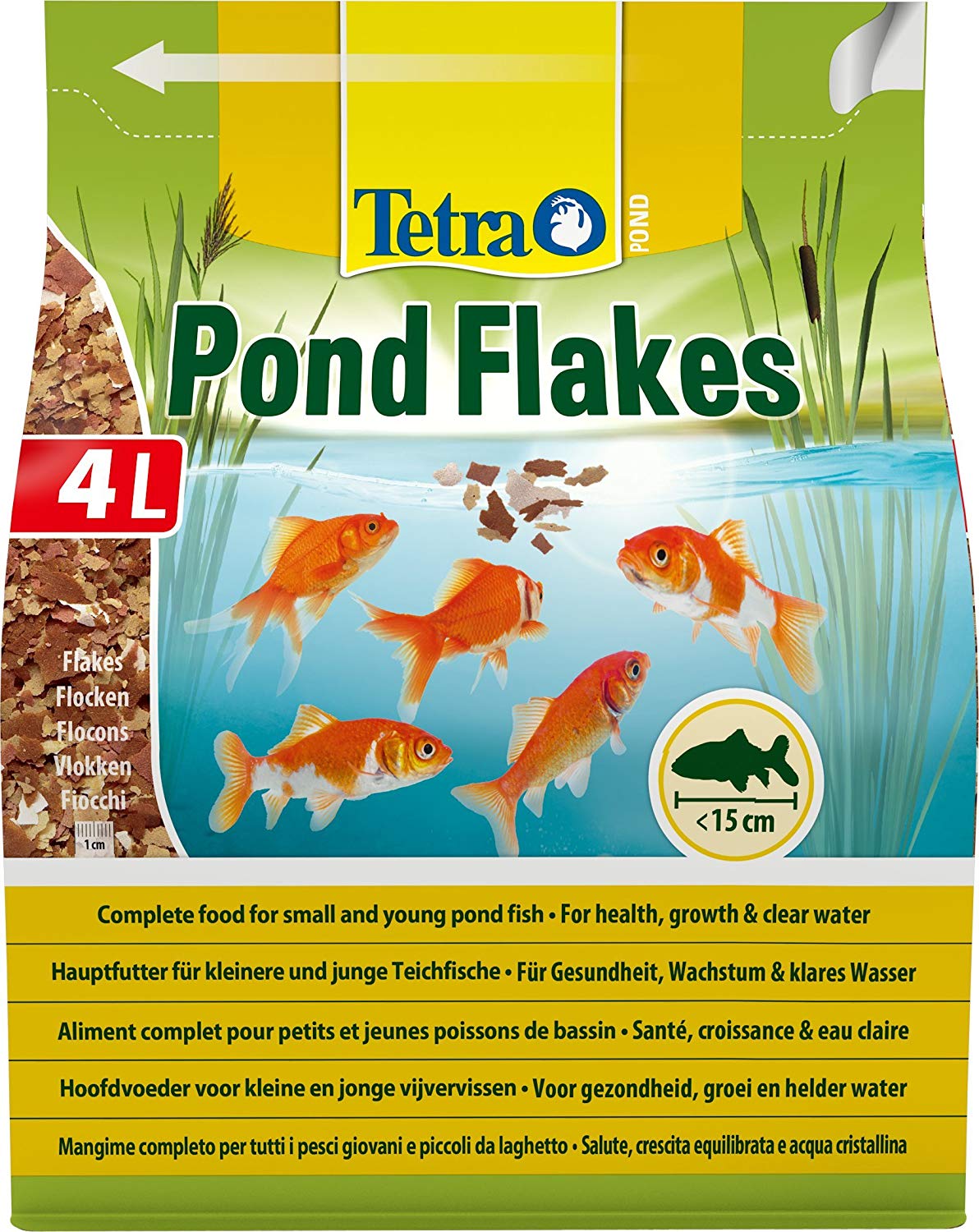 TETRA Pond Flakes 4L aliment complet en flocons spécialement conçu pour ...
