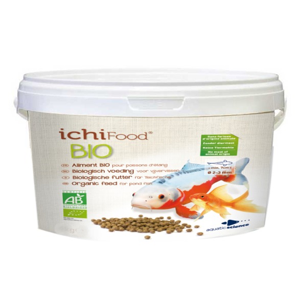 ICHIFOOD Bio 2 - 3 mm 1 Kg aliment Bio pour tous poissons de bassin ...