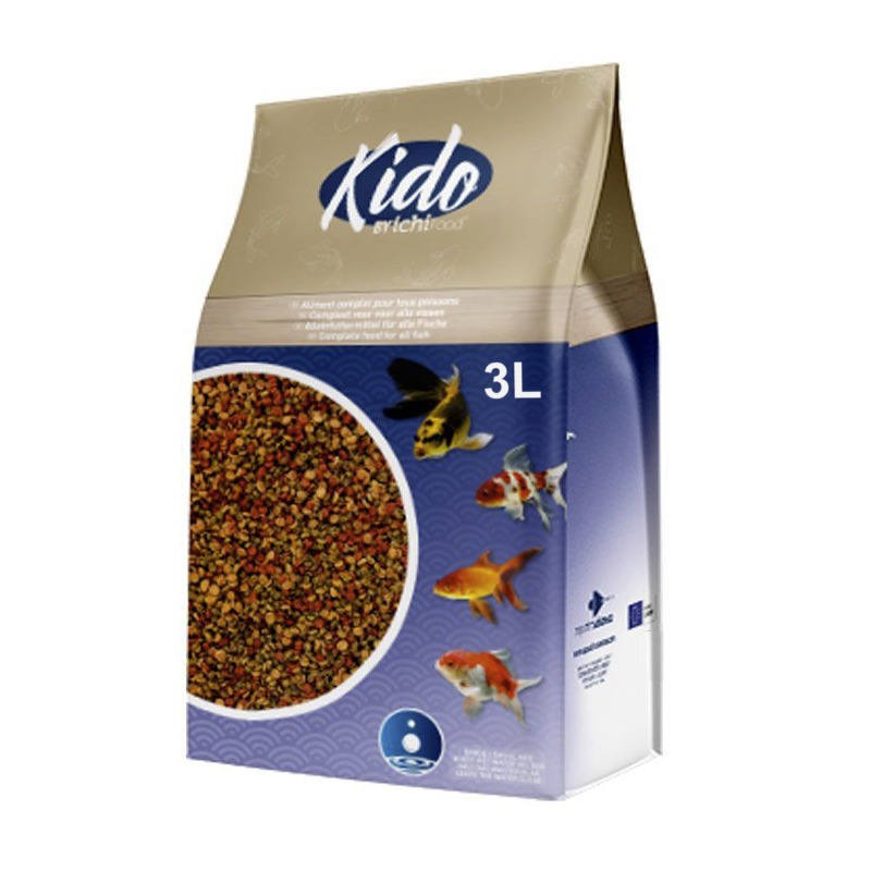 ICHI FOOD Kido 3 mm 3 L aliment complet pour tous poissons de bassin ...