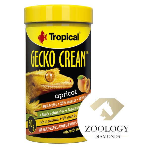 TROPICAL Gecko Cream Apricot 100 ml nourriture avec Abricot et insectes ...
