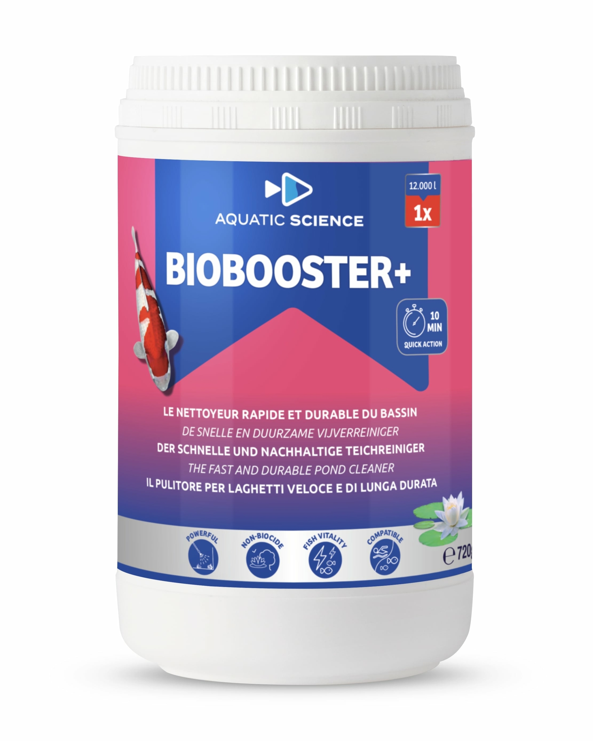 AQUATIC SCIENCE BioBooster+ 720 gr 12m3 permet de booster l'activité ...