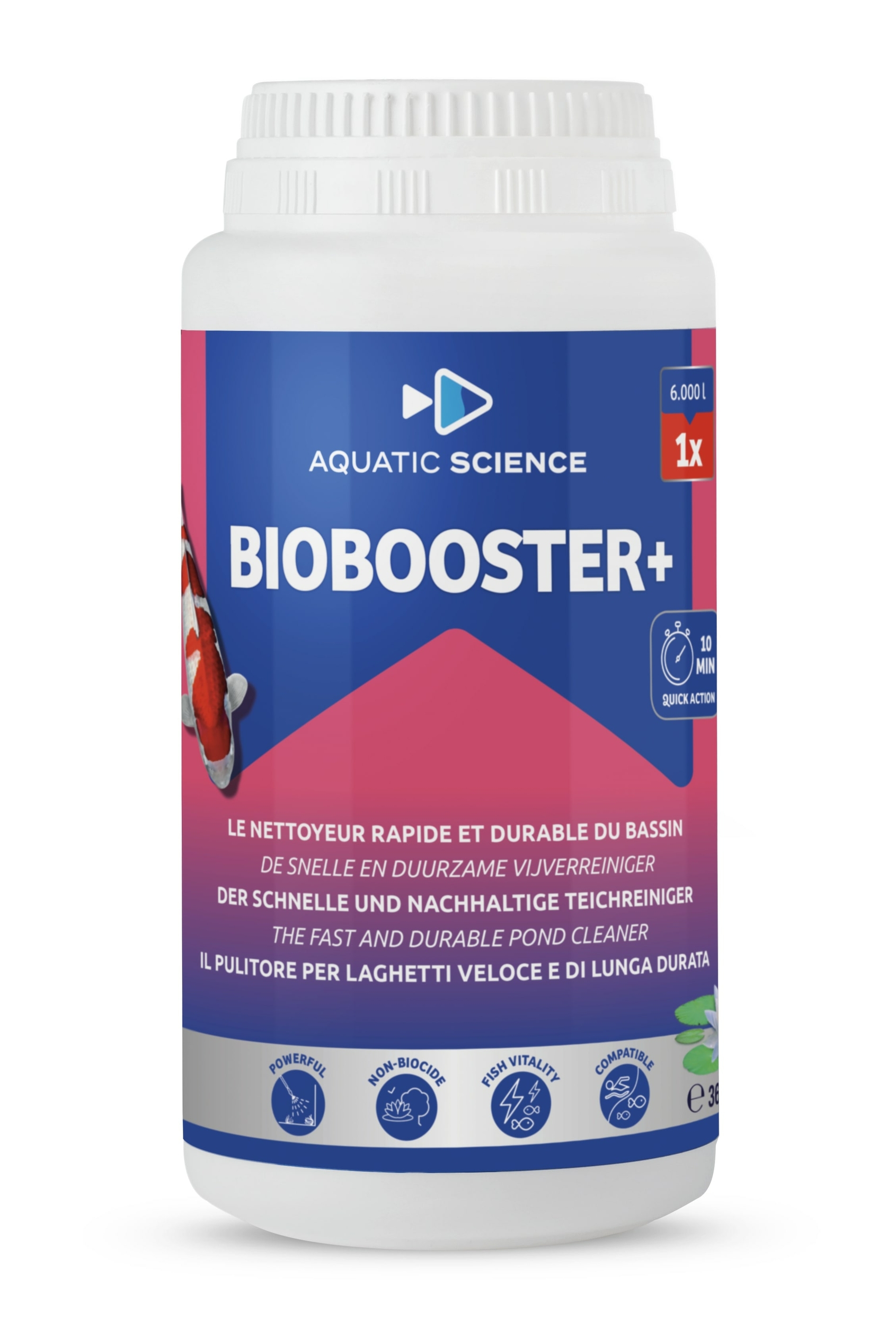 AQUATIC SCIENCE BioBooster+ 360 gr 6m3 permet de booster l'activité des ...