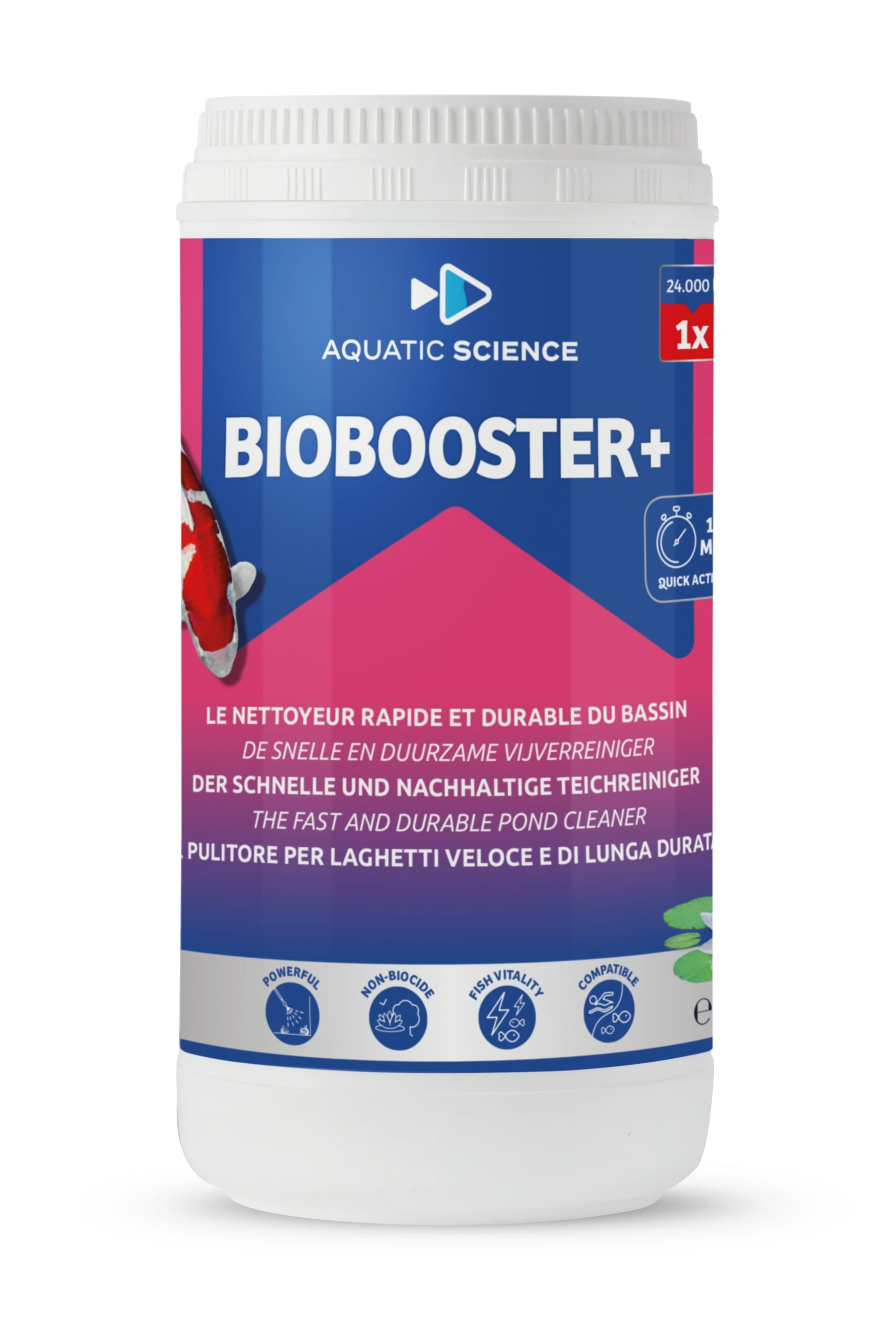 AQUATIC SCIENCE BioBooster+ 1440 gr 24m3 permet de booster l'activité ...