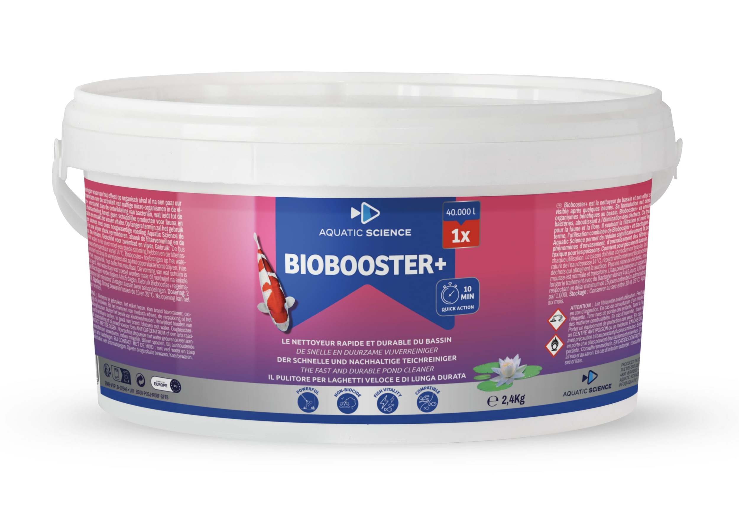 AQUATIC SCIENCE BioBooster+ 2400 gr 40m3 permet de booster l'activité ...
