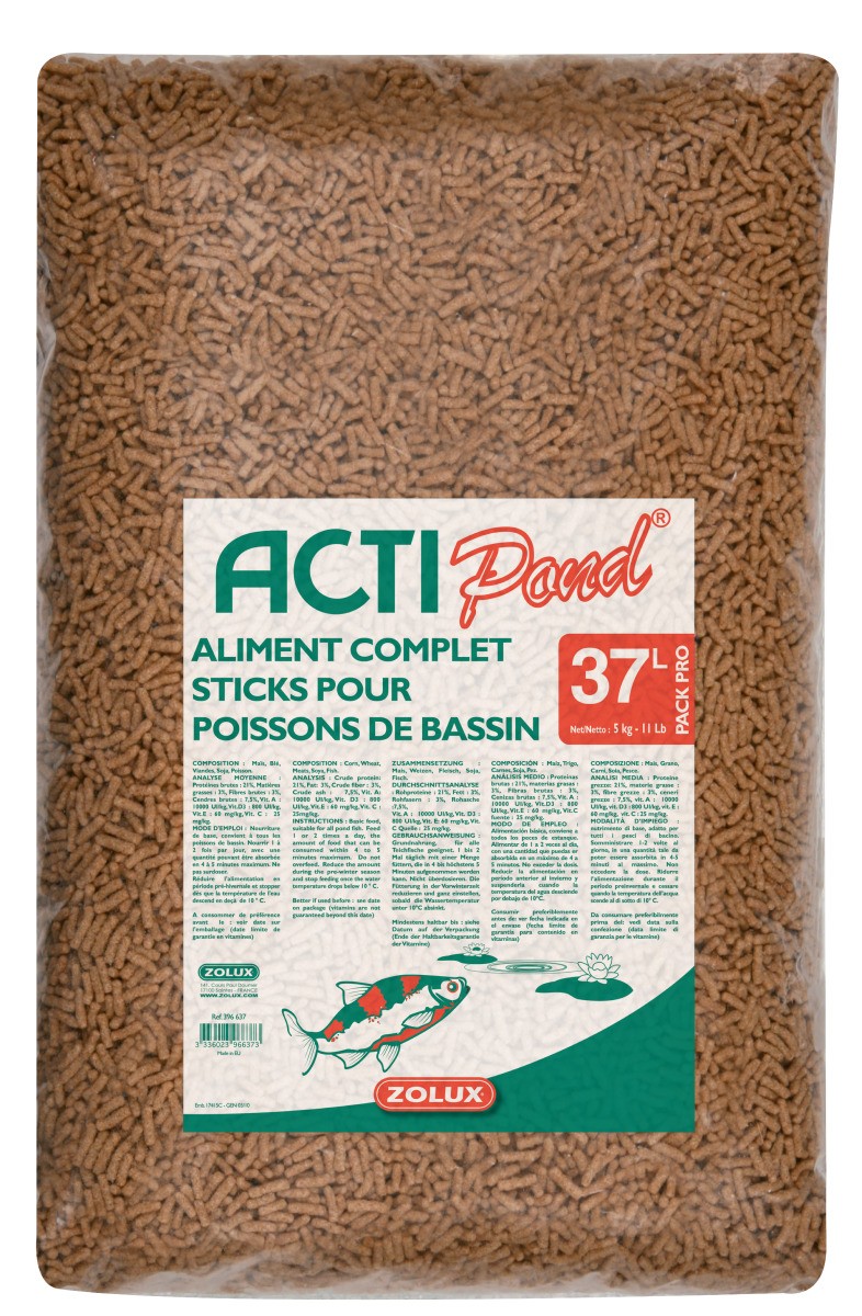 ACTIZOO ActiPond 37L nourriture complète pour tous poissons de bassin ...