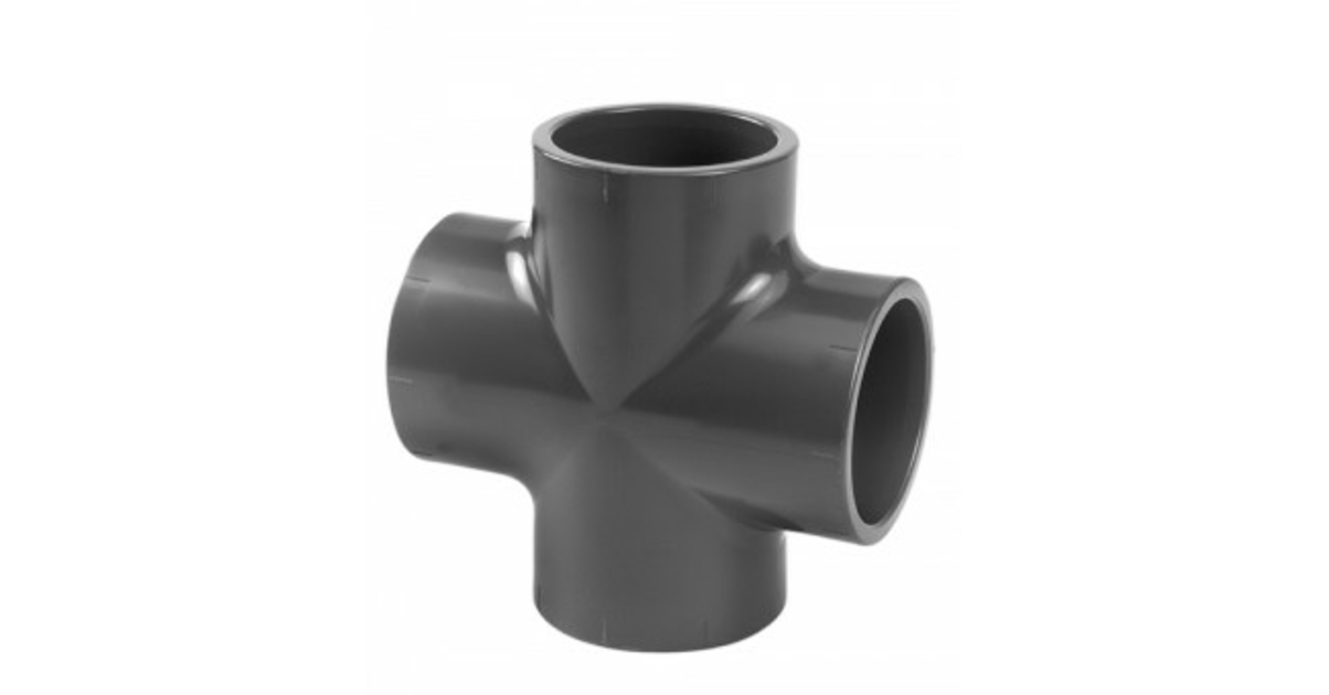 VDL Pièce PVC en croix diamètre 63 mm - PVC/Raccords en T, X, etc ...