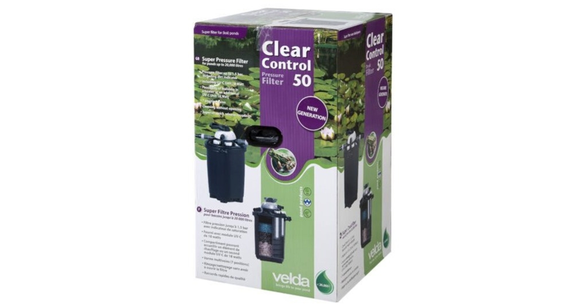 VELDA Clear Control 50 avec stérilisateur UV-C 18W intégré filtre à ...