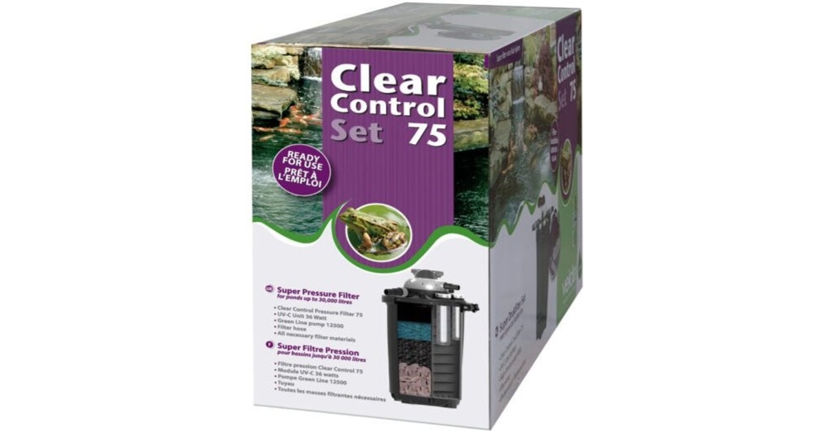 VELDA Clear Control 75 Set + stérilisateur UV-C 36W intégré + pompe kit ...