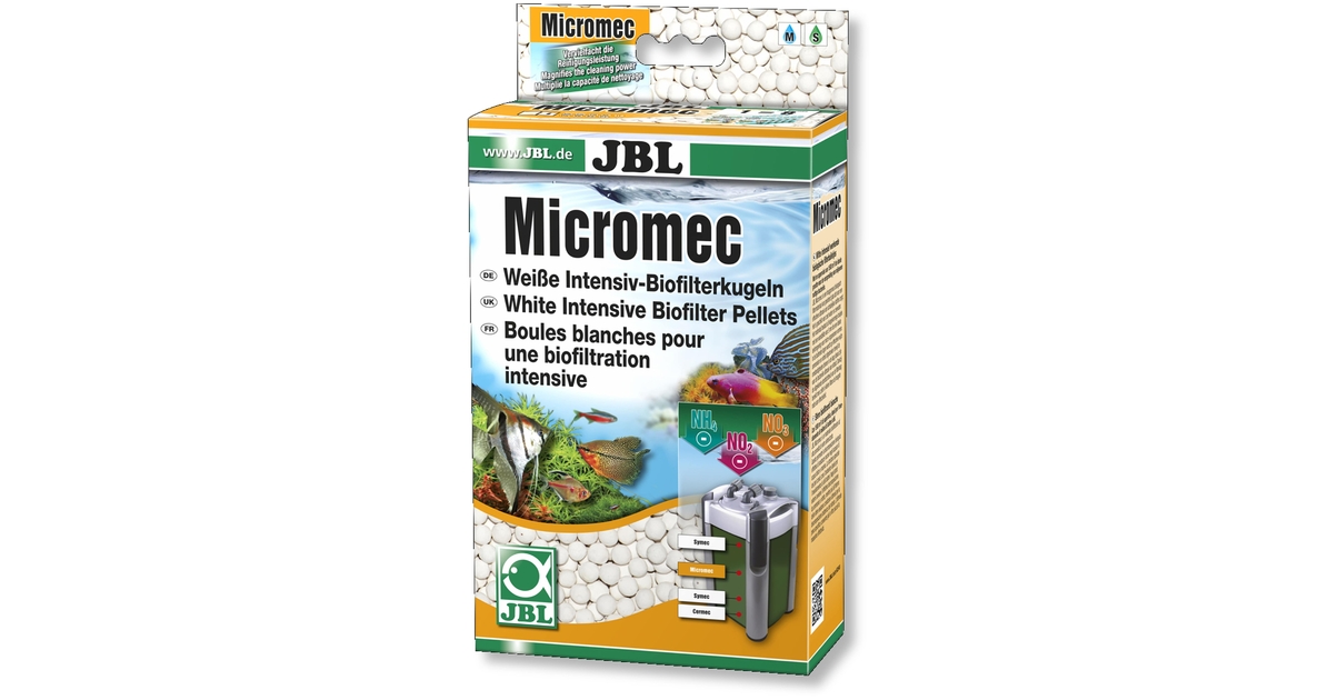 JBL MicroMec 1,7 L billes blanches ultra poreuses en verre fritté pour ...