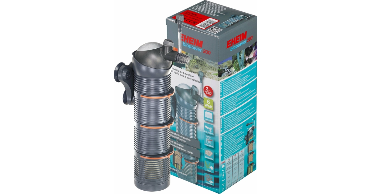 EHEIM - Biopower 200 filtre intérieur à grande efficacité pour aquarium ...
