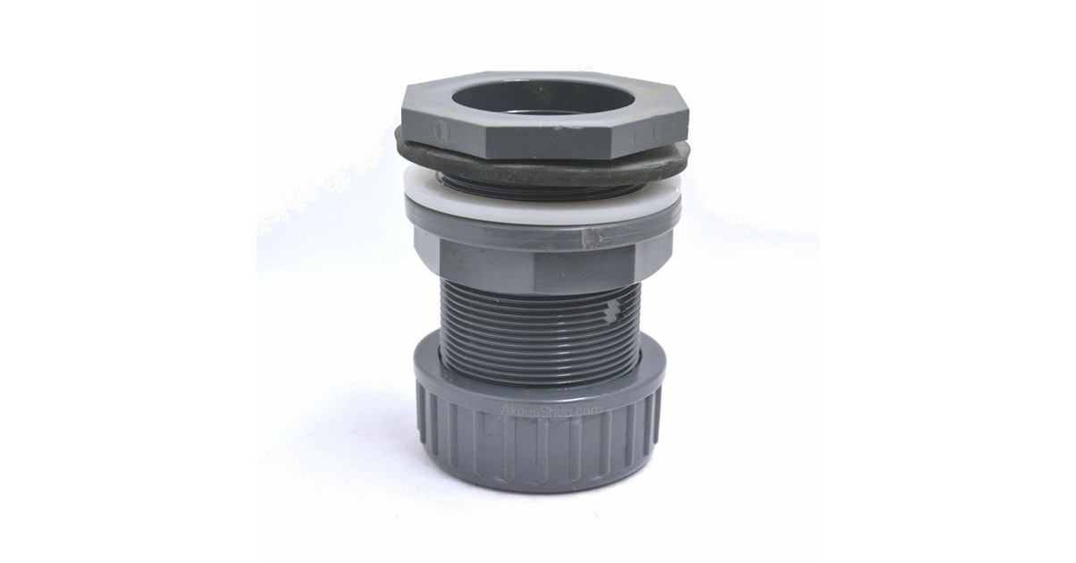 Passe paroi PVC diamètre 50 mm pour trou diamètre 60 mm. Marque VDL ...