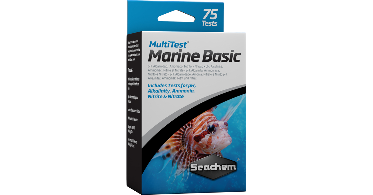 SEACHEM MultiTest Marine Basic pour le test précis du taux de pH, KH ...
