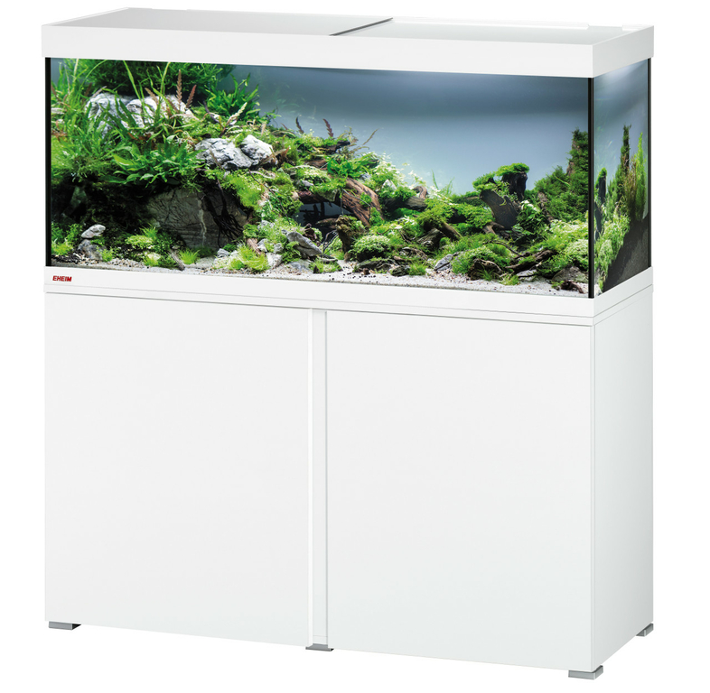 EHEIM Vivaline LED 240 L Blanc aquarium équipé 120 x 50 x 40,5 cm avec meuble et éclairage LEDs ...