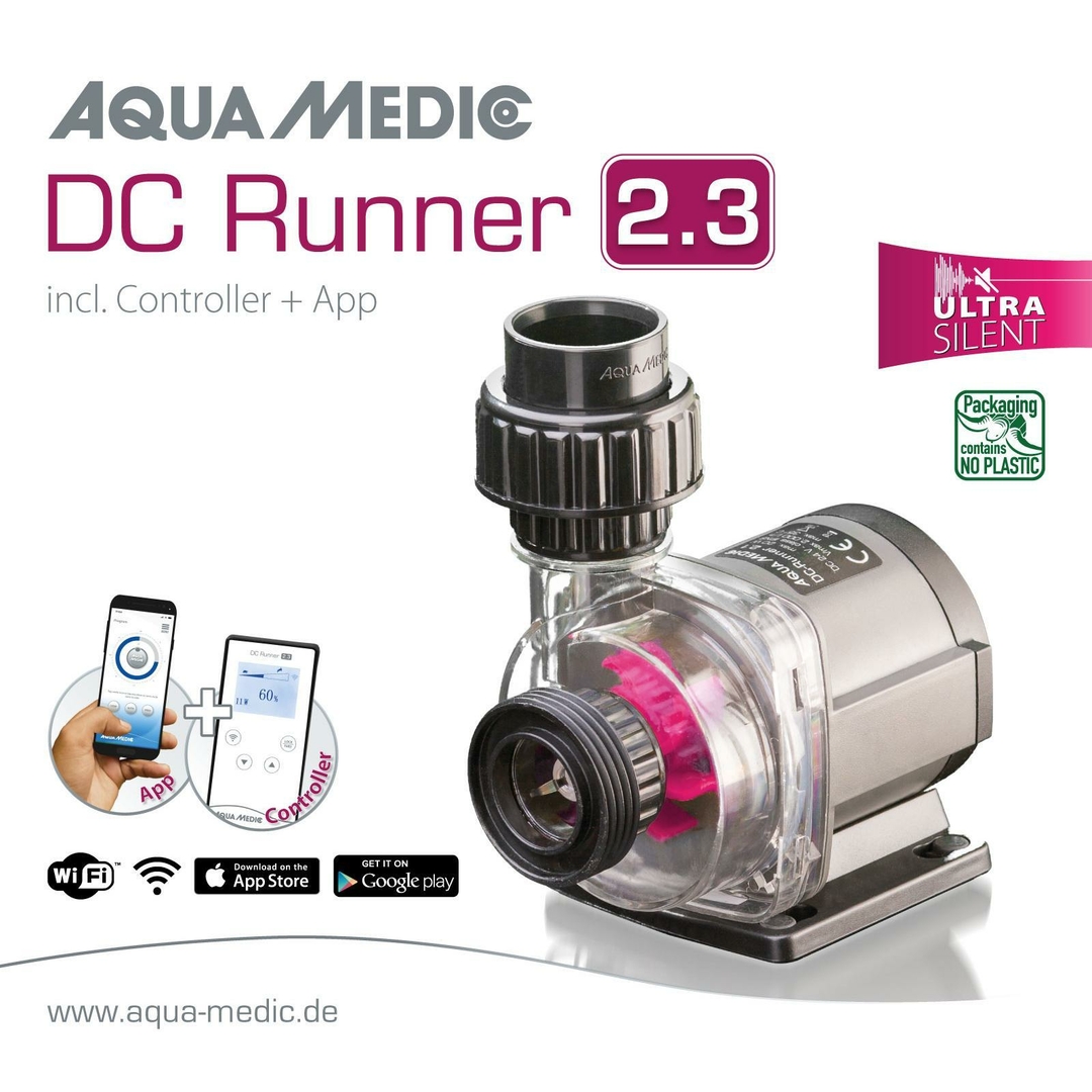 AQUA MEDIC DC Runner 2.3 Ultra Silent pompe 2000 L/h avec contrôleur pour aquarium d'eau douce ...