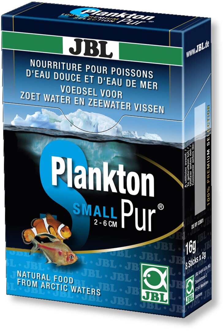 JBL Plankton Pur S 8 x 2g plancton frais et pur pour poissons d'eau ...