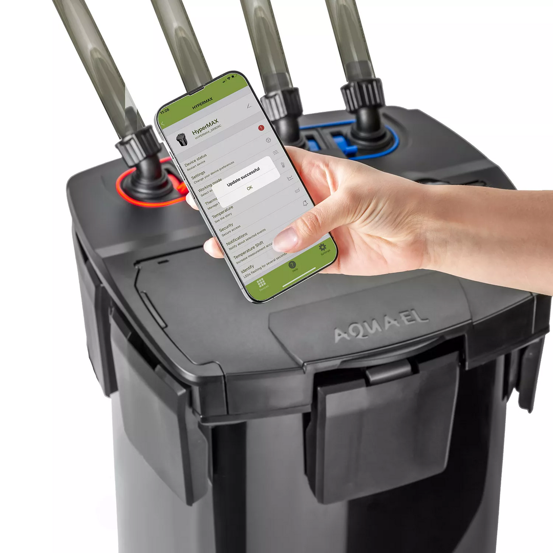 AQUAEL HyperMax Link 4500 L/h filtre externe complet contrôlable avec chauffage intégré pour ...