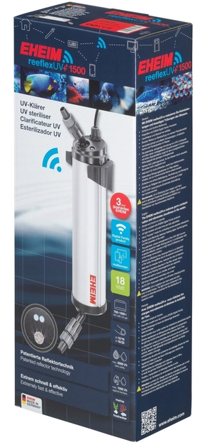EHEIM Reeflex UV+e 1500 stérilisateur UV-C 18W WiFi pour aquarium de 700 à 1500 L ...