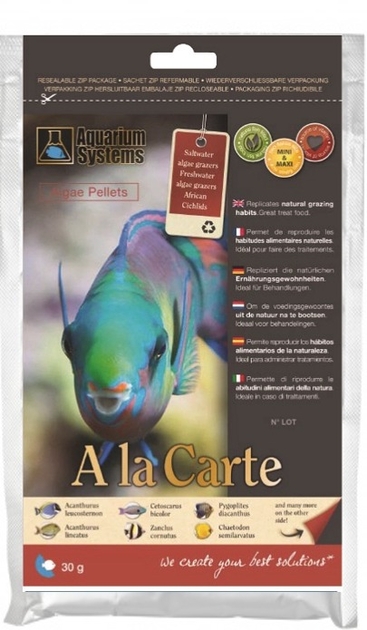 AQUARIUM SYSTEMS "A la carte" Algae Pellets Maxi 30 gr. nourriture en ...