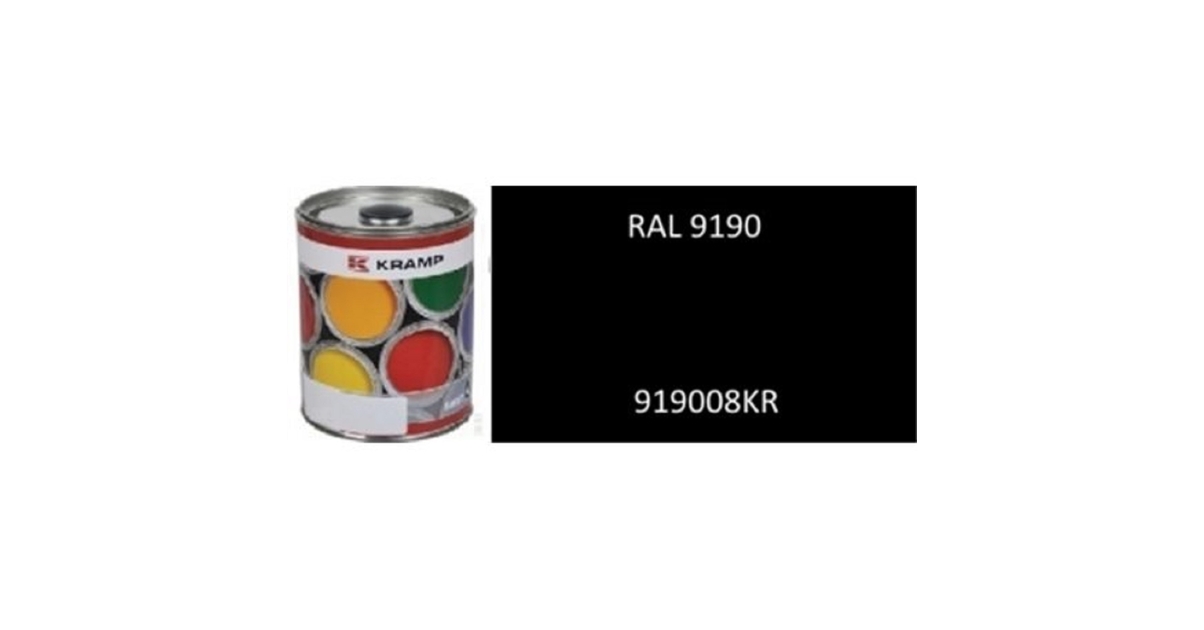 Peinture à base de résine synthétique noir mat 1 L KRAMP RAL 9190 ...