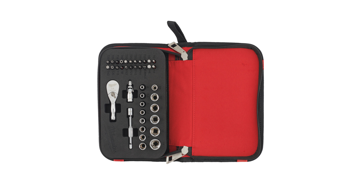Jeu de cliquets compact 1/4 39 pièces 4932492672 Milwaukee - Coffret et ...