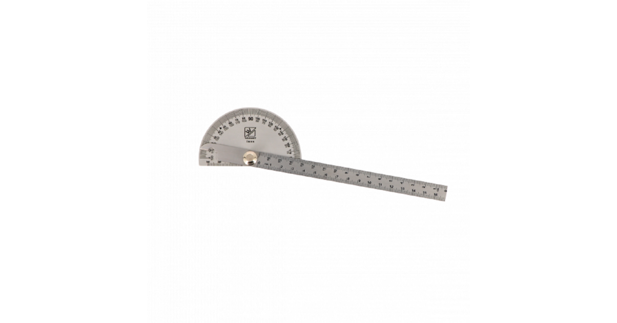 Rapporteur d'angle inox secteur 90° règle graduée 170mm Wilmart ...