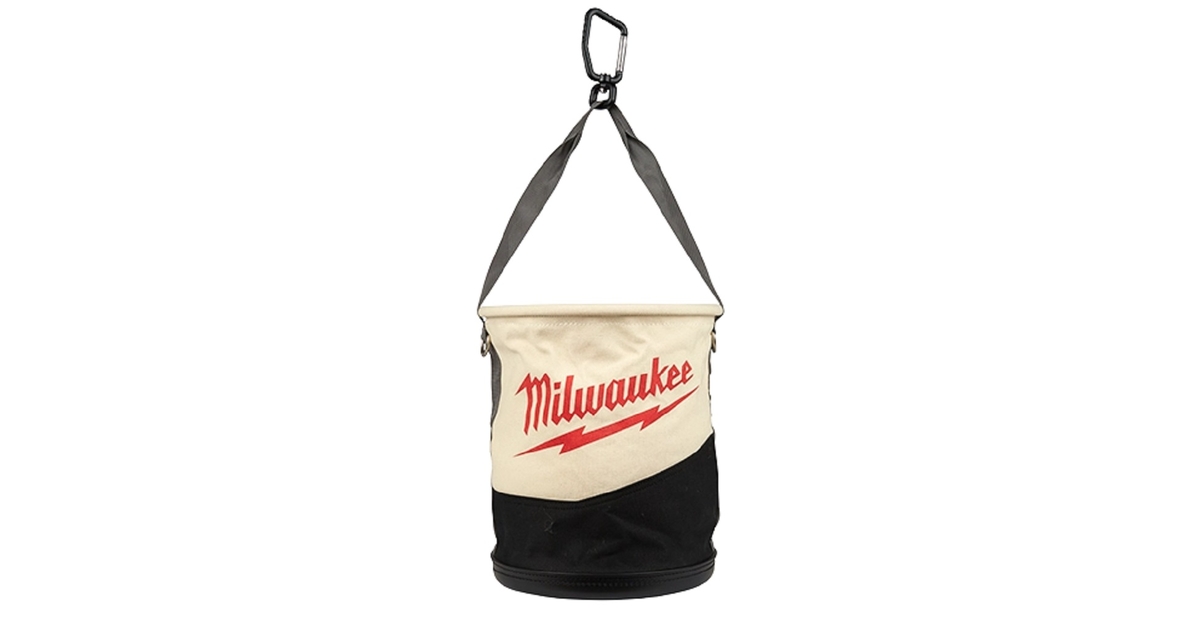Seau en toile utilitaire avec poches Milwaukee 4932498657 - Rangement ...