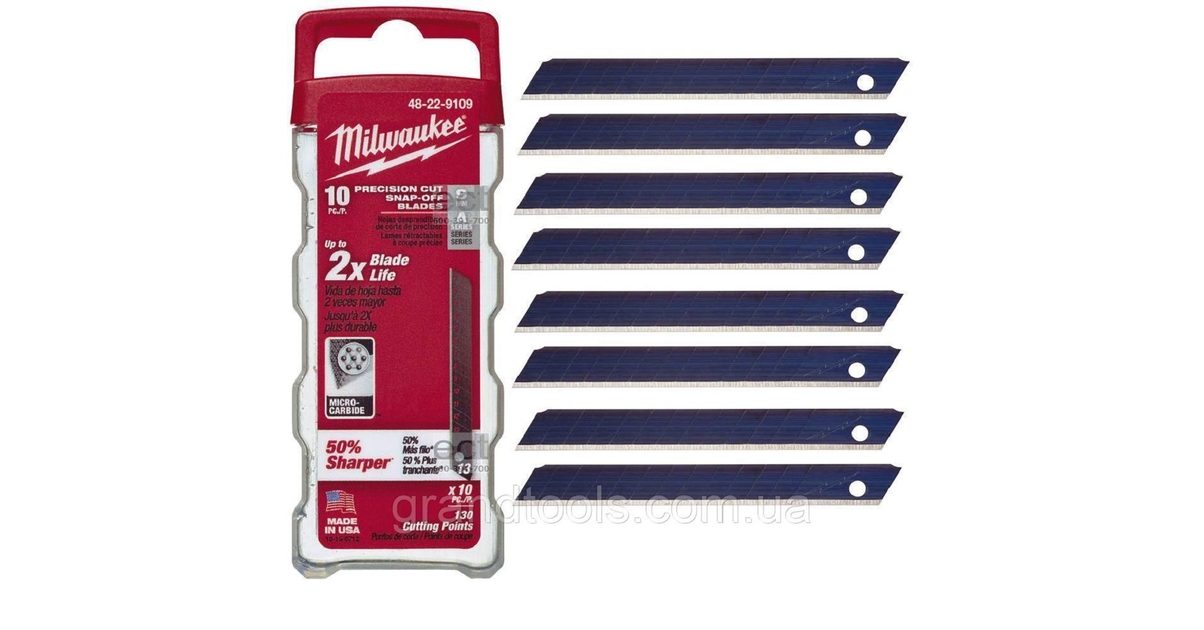 Etui de 10 lames micro carbures 18 mm Milwaukee 4932480107 - Coupe ...