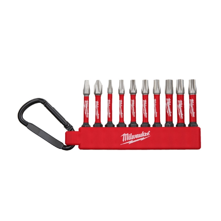 Mousqueton 10 embouts de vissage schockwave Milwaukee 4932480941 ...