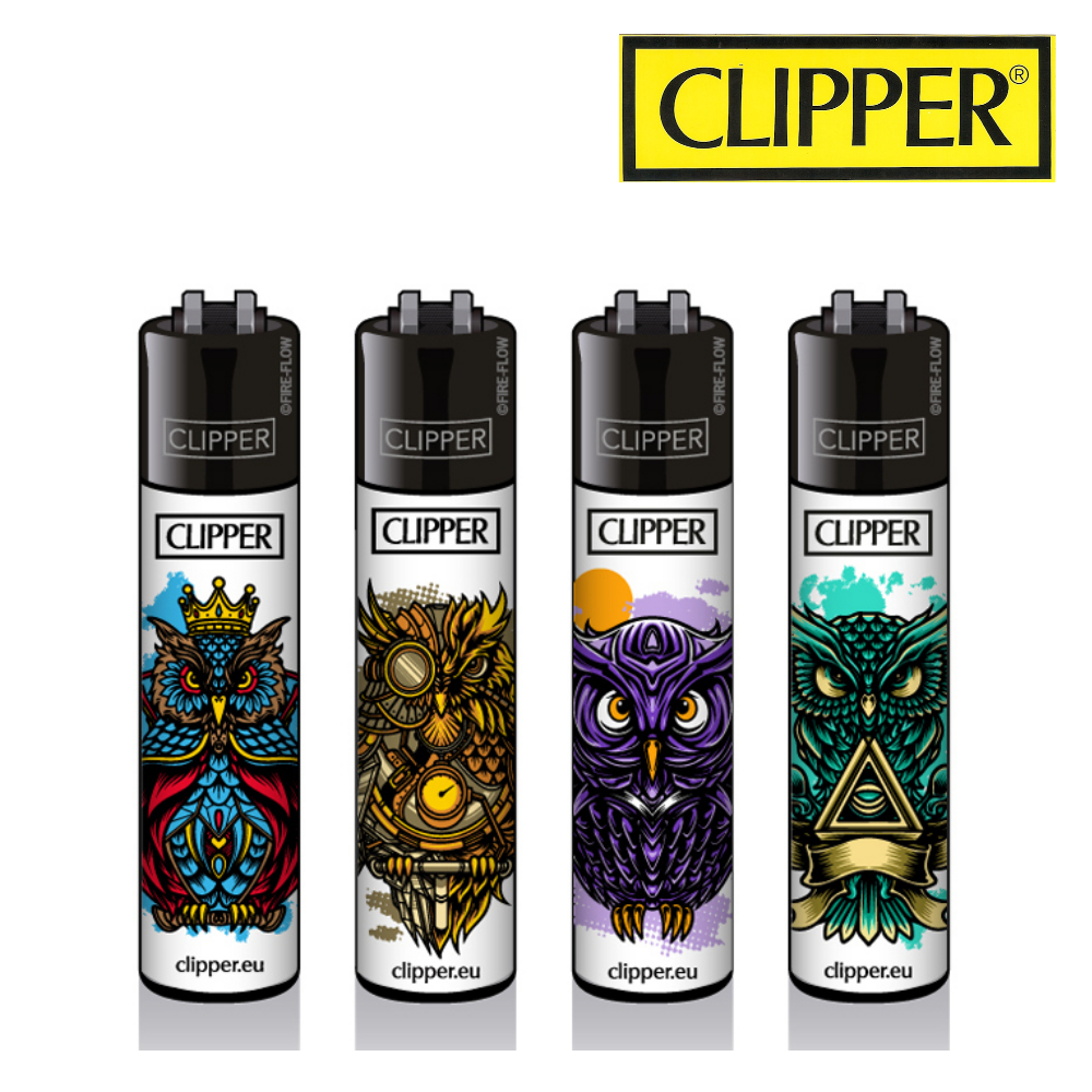 Briquets Clipper collection - x4 briquets - Modèle Owls - Briquet ...