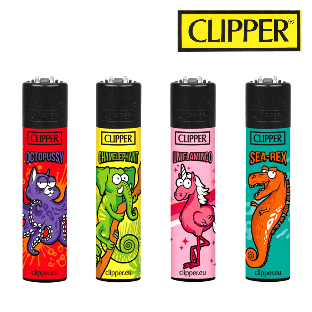 Briquets Clipper collection - x4 briquets - Modèle Chimeras - Briquet ...