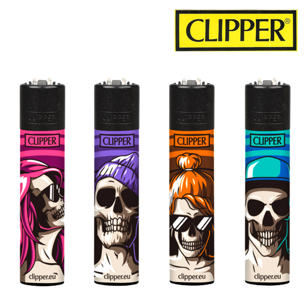 Briquets Clipper collection - x4 briquets - Modèle Skulls 3 - Briquet ...