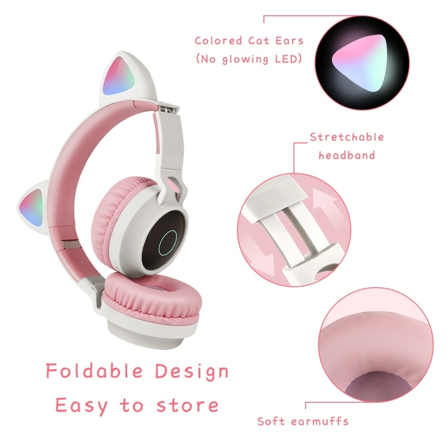 Casque oreilles de chat bluetooth - Casques oreilles de chat/Casque ...