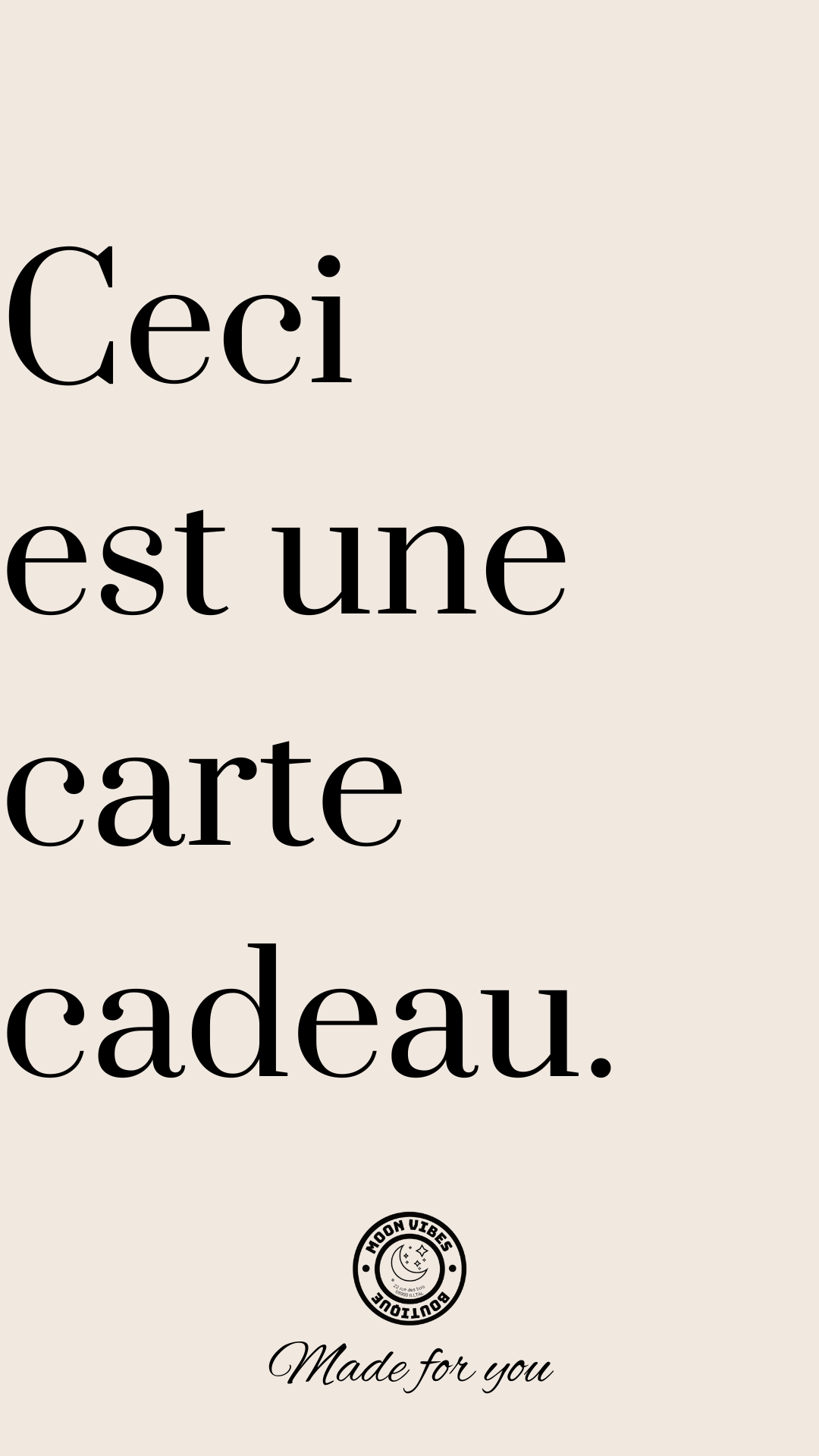 Cartes Cadeaux - Moon Vibes