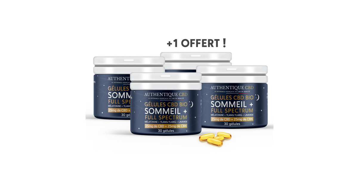 Pack de 4 Boites de Gélules CBD Sommeil - Authentique-CBD