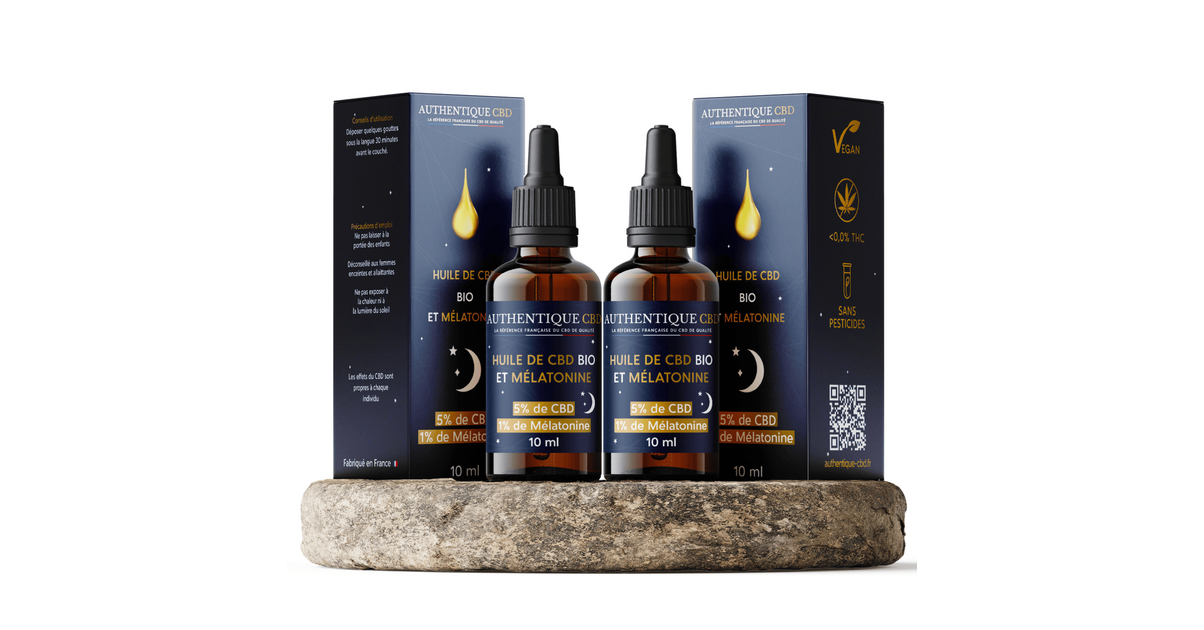 2 Fioles d'huile de CBD et Melatonine - CBD Sommeil - Authentique-CBD