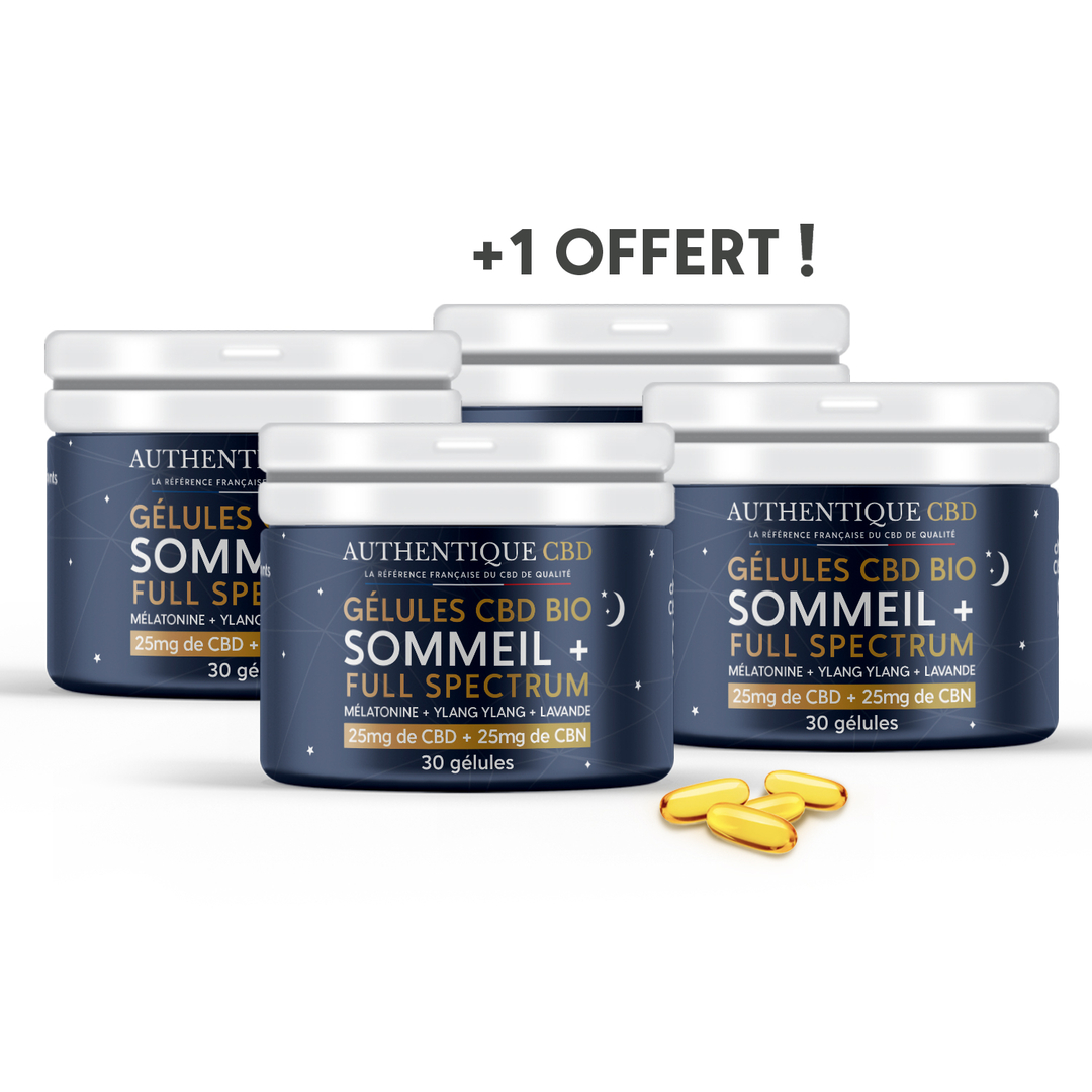 Pack de 4 Boites de Gélules CBD Sommeil - Authentique-CBD