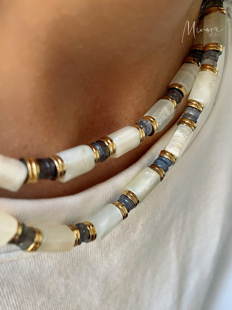 COLLIER HAVA MOONSTONE - Les colliers/Les pierres - Minora Atelier