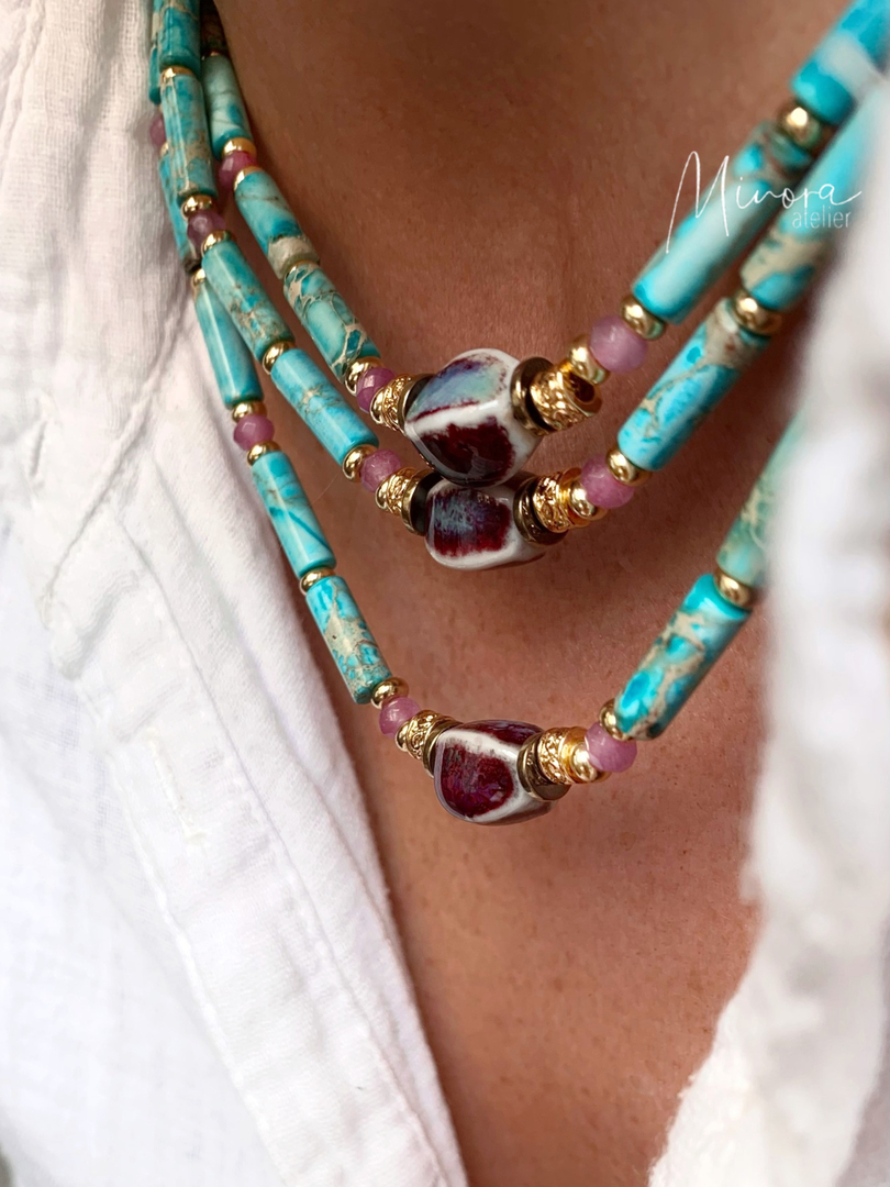 COLLIER ROMANE - Les colliers/Les pierres - Minora Atelier