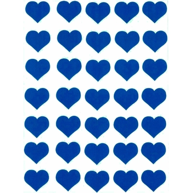 35 gommettes coeur bleu 2,5cm - Gommettes Maternelle - MaGommette