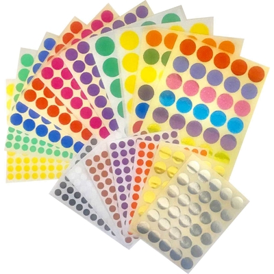 Avis et commentaires de Gros lot de 1130 gommettes rondes - Gommettes ...