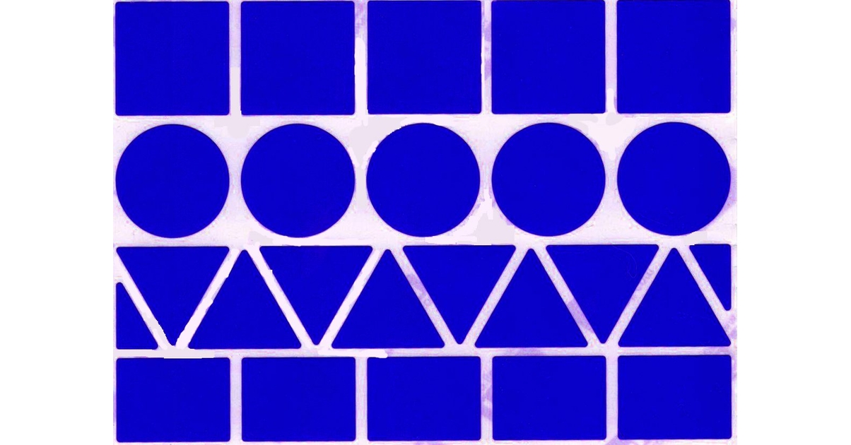 23 Grosses Gommettes géométriques Bleues - Gommettes Enfants/Gommettes ...