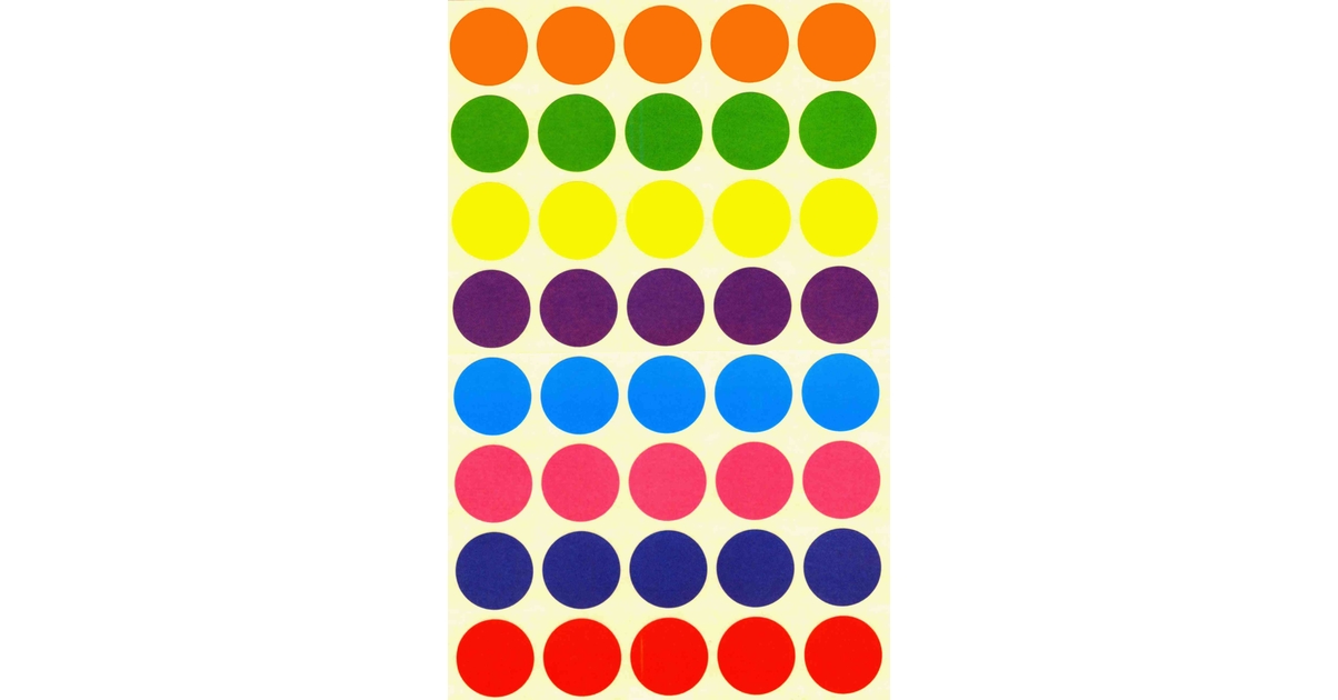 40 gommettes rondes 25mm mat - Gommettes Géometriques - MaGommette