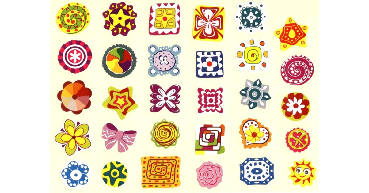 30 grosses Gommettes Design graphique - Gommettes Fantaisie - MaGommette