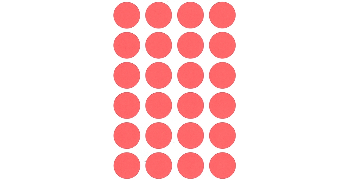 24 gommettes rondes 30 mm orange fluo - Gommettes Enfants - MaGommette