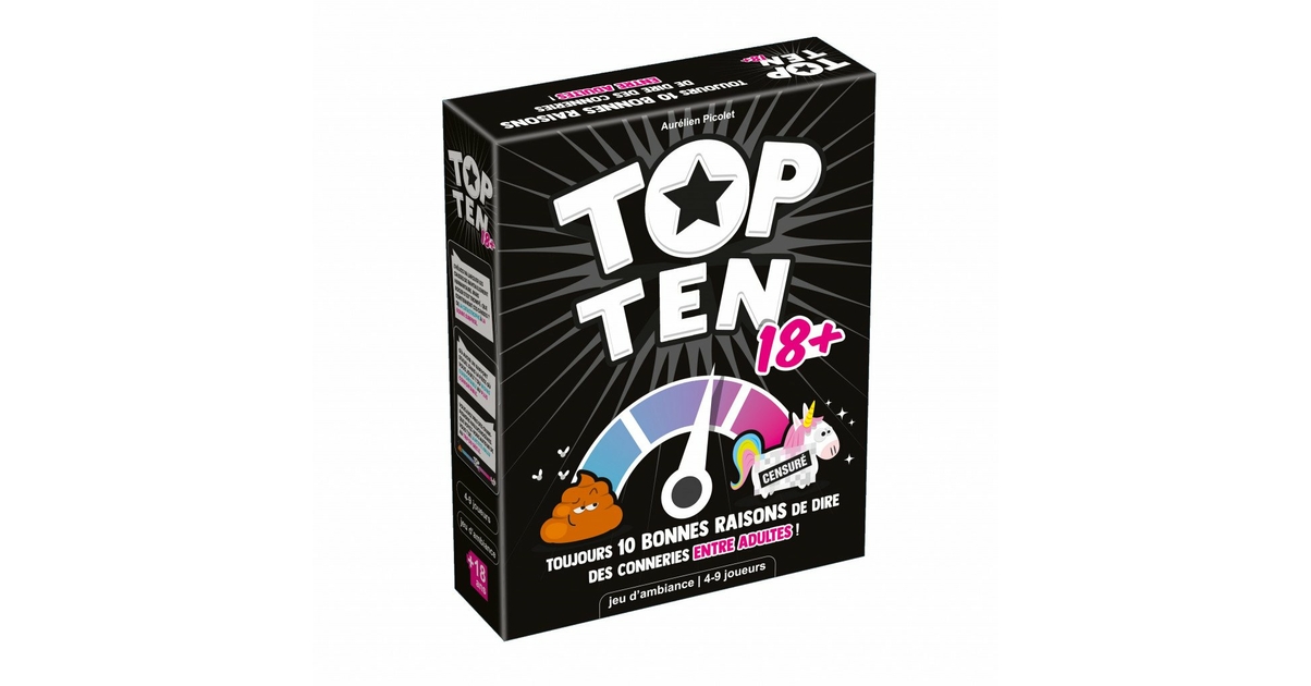 Top Ten 18+ - Jeux d'Ambiance - La Cachette Ludique